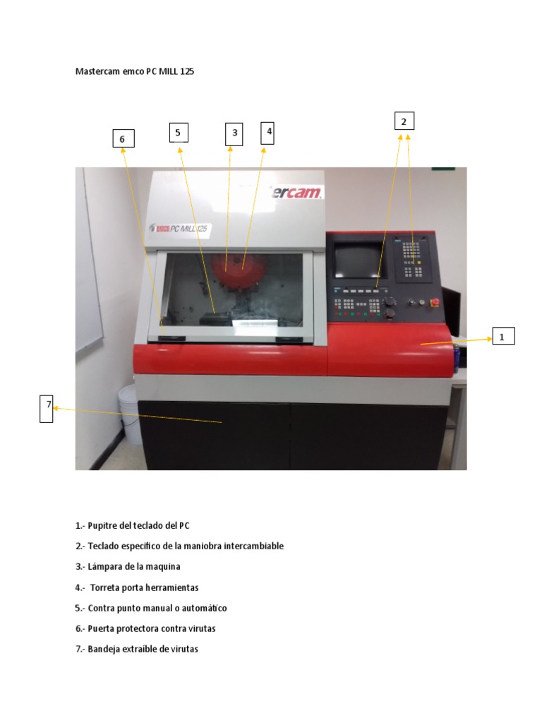Mastercam Emco PC MILL 125 Partes | PDF