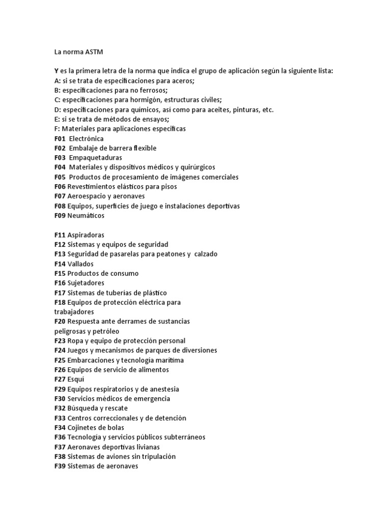 Guía de Normas ASTM por Categoría | PDF | Negocios | Derecho