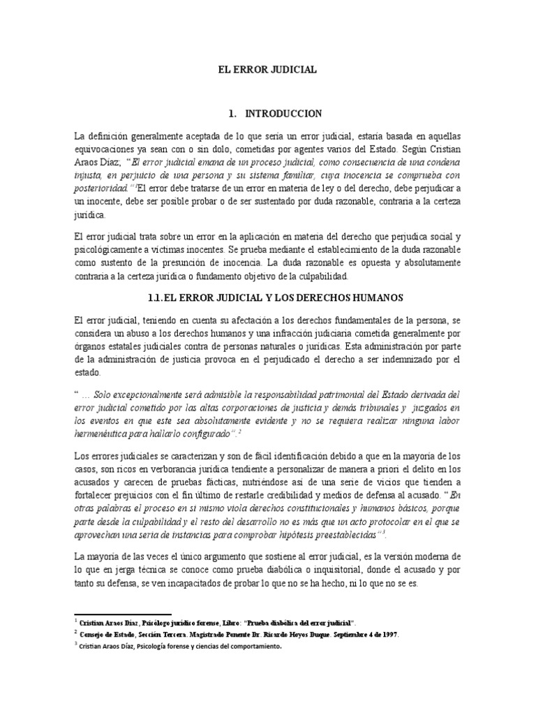 El Error Judicial | PDF | Virtud | Información del gobierno