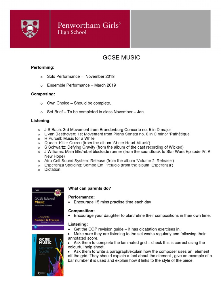 GCSE Music Revision Timetable | PDF | Sonata | Music Theory