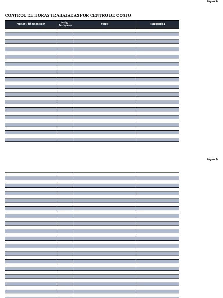 Planilla Semanal de Control Horas Trabajadas MAYO 2020 | PDF