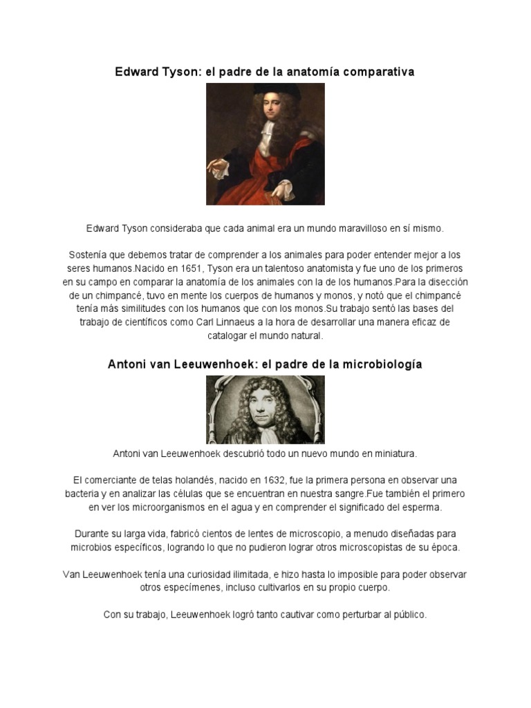 Edward Tyson - El Padre de La Anatomía Comparativa | PDF