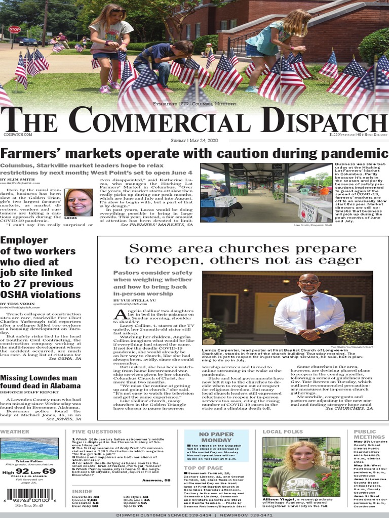Commercial Dispatch Eedition 5-24-20 | PDF | Occupational Safety And ...