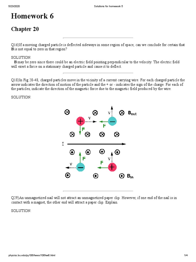 Solutions to Problems on Magnetism and Electromagnetism from Physics ...