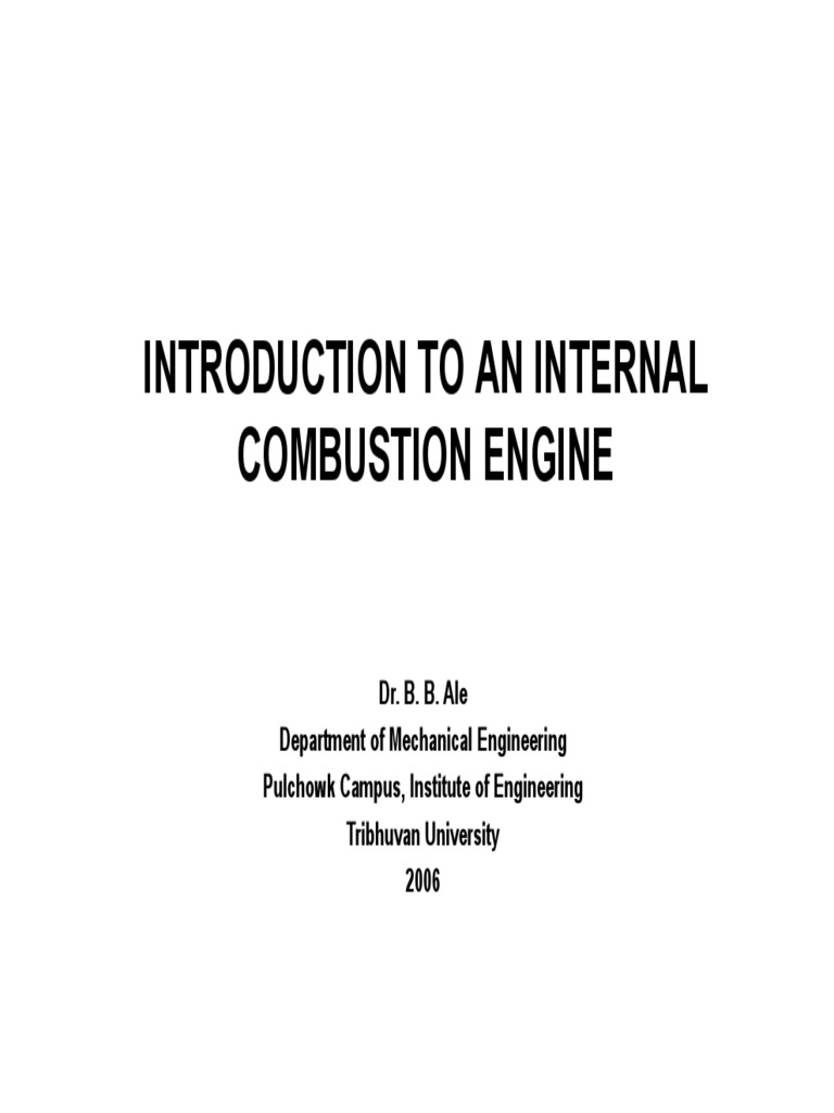 1.internal Combustion Engine | PDF | Internal Combustion Engine | Engines