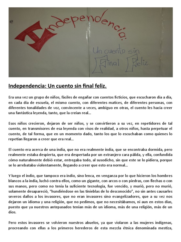 Independencia Un Cuento Sin Final Feliz | PDF