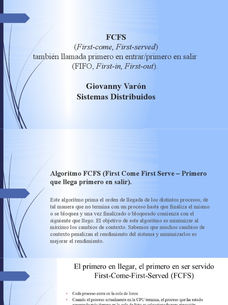 Ejemplo - FCFS | PDF