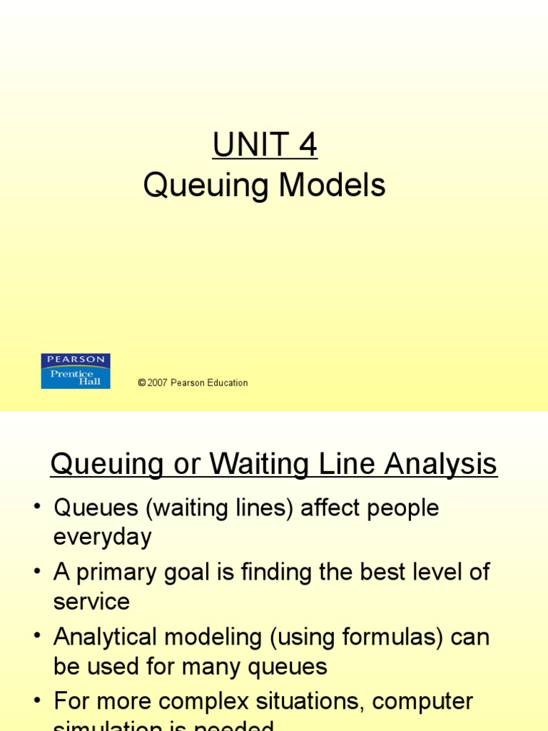 Unit IV Queuing Theory - GU | PDF | Statistical Theory | Applied Mathematics