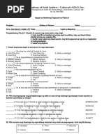 TOS and Exam in Grade 8 (4th) | PDF