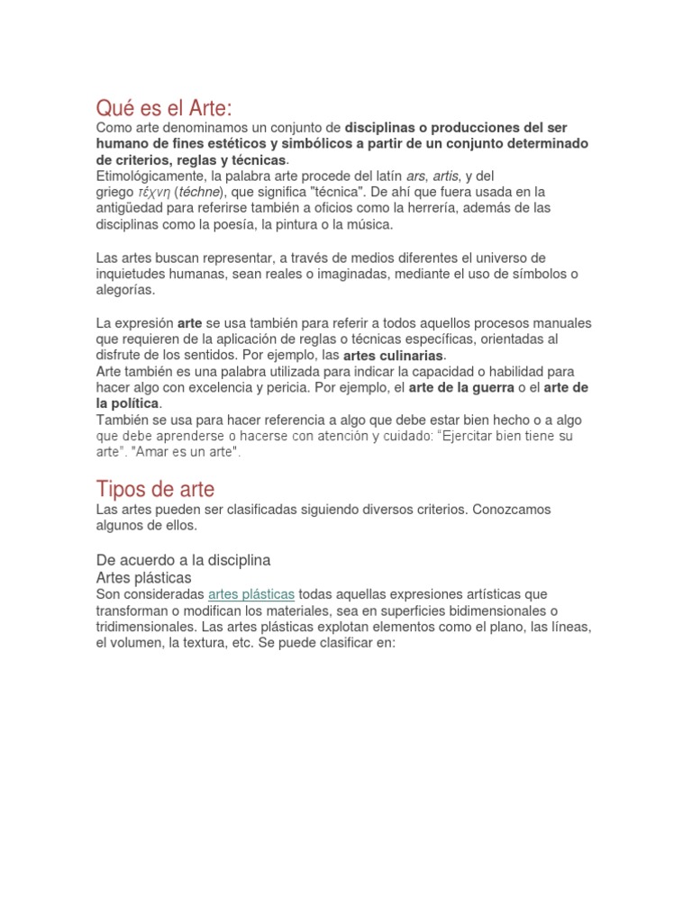 Qué Es El Arte | PDF