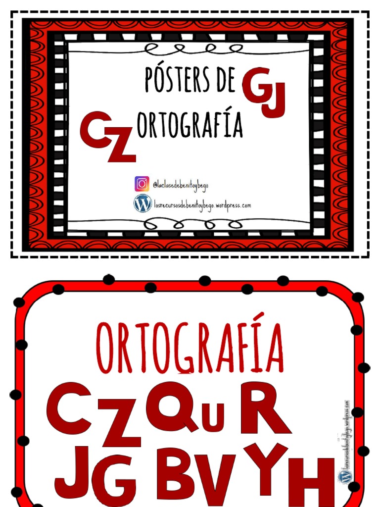 Pósters de Sonidos Ortográficos | PDF