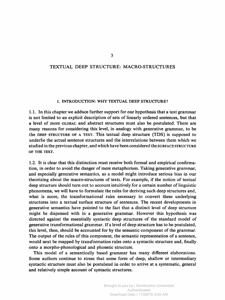 CAP 3-Textual-Deep-Structure-Macrostructures | PDF | Syntax | Semantics