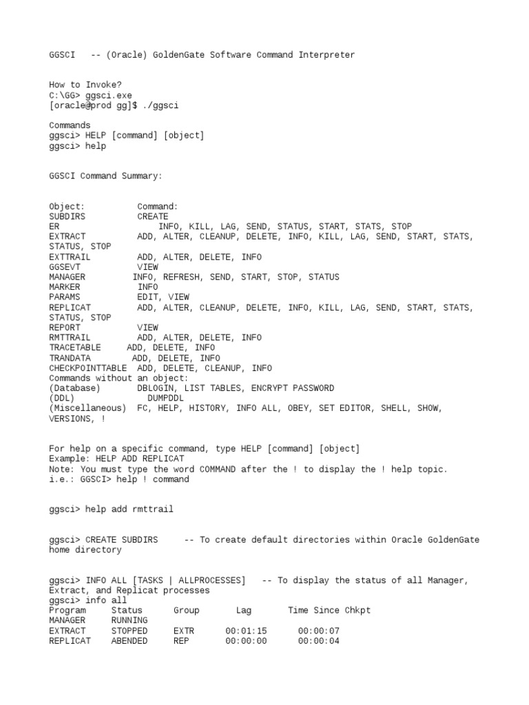 GGS Commands | PDF | Dna Replication | Shell (Computing)