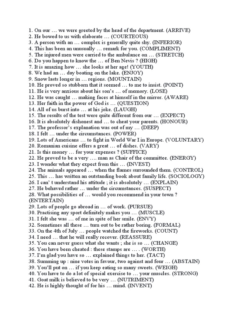 1000 Word Form | PDF