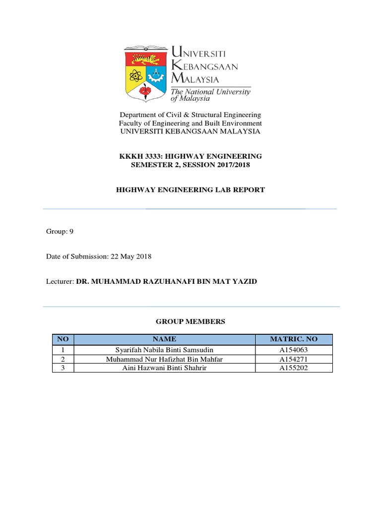 Highway Lab Report (Full) PDF | PDF | Viscosity | Asphalt