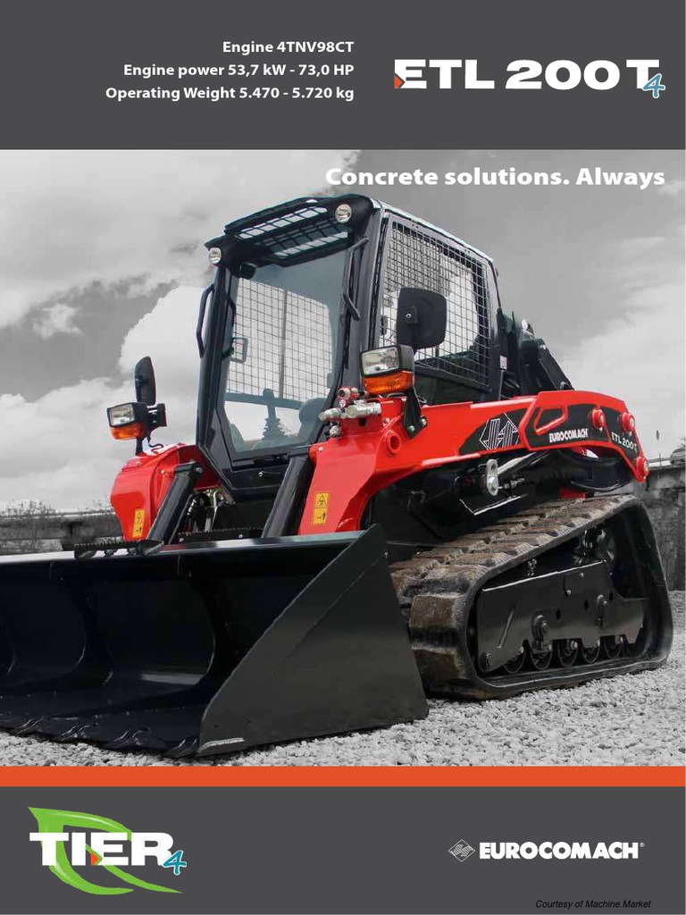 Eurocomach Skid Steer Loaders Spec Fa3685 | PDF | Horsepower ...