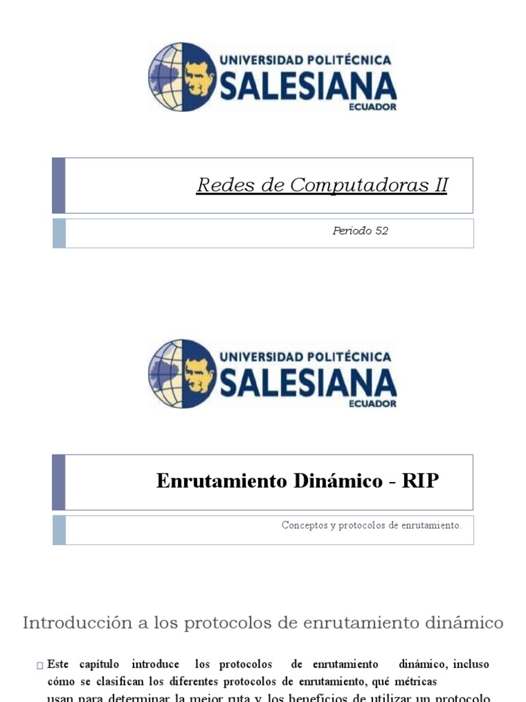 03# 3. - Enrutamiento Dinámico RIP | PDF | Enrutador (Computación) | Enrutamiento