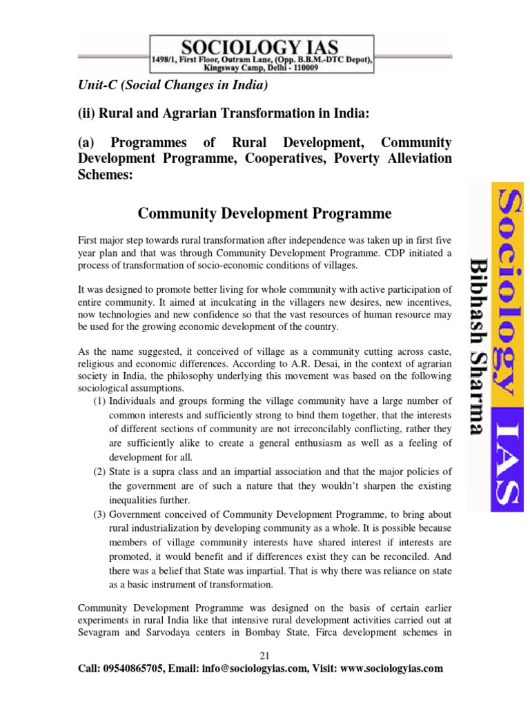 Community Development Programme | PDF | Policy | Economies