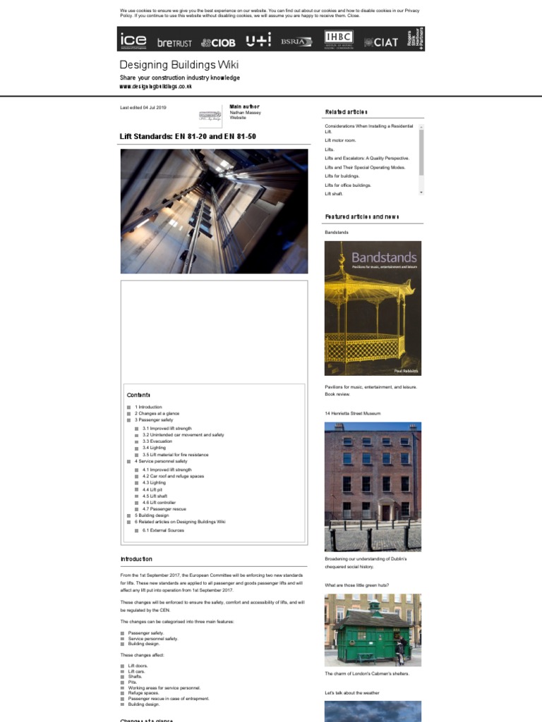 Lift Standards - EN 81-20 and EN 81-50 - Designing Buildings Wiki | PDF ...