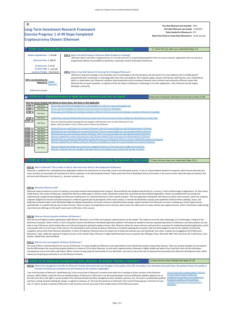 Long-Term Investment Research Framework Exercise Progress: 1 of 49 ...