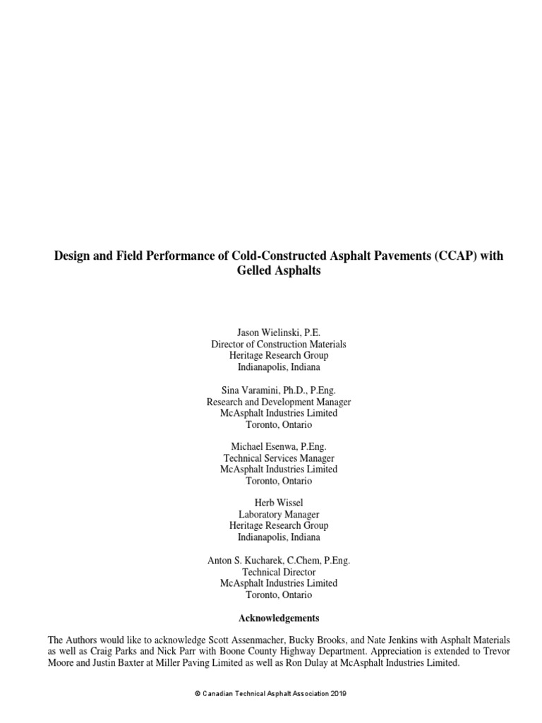 Design and Field Performance of Cold-Constructed Asphalt Pavements ...