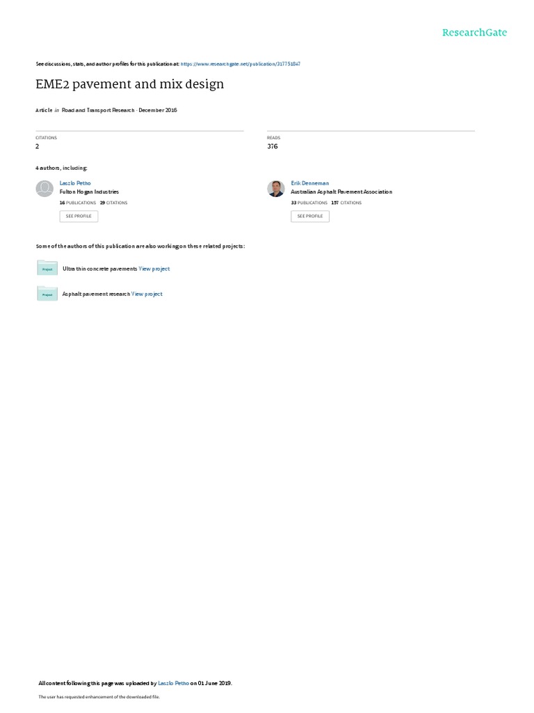 EME2 Pavement and Mix Design | PDF | Road Surface | Fatigue (Material)