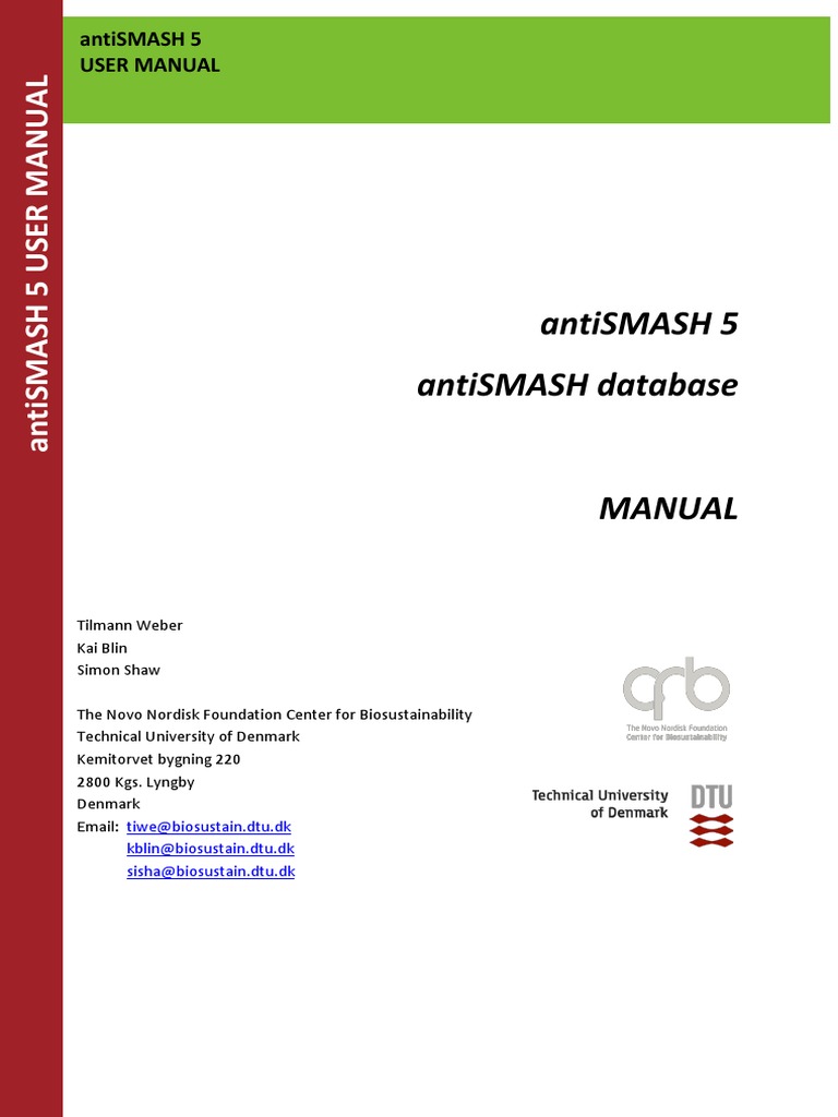 Antismash 5 Antismash Database Manual | PDF | Conserved Sequence ...