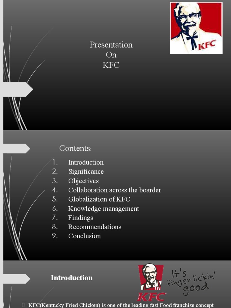 KFC Slide | Download Free PDF | Economies | Business