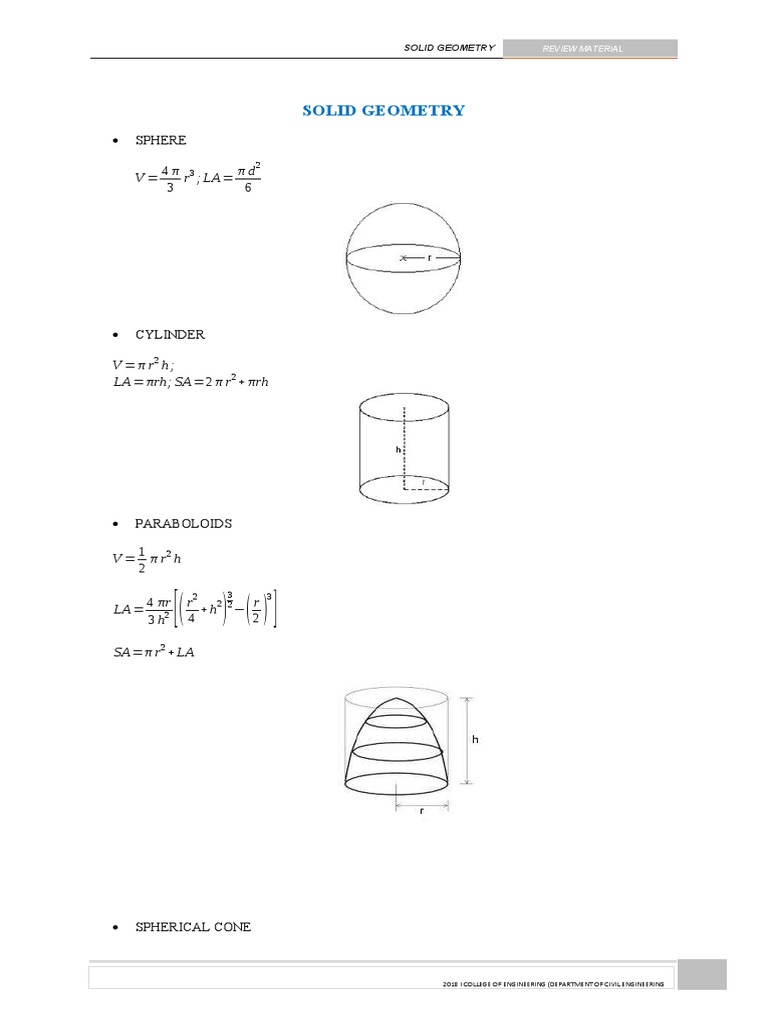 Solid Geometry | PDF | Circle | Triangle
