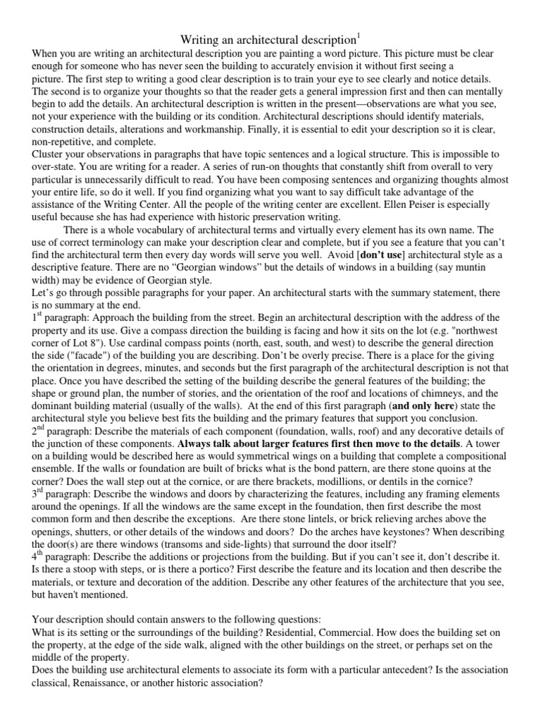 Writing An Architectural Description 04 PDF | PDF | Window | Building