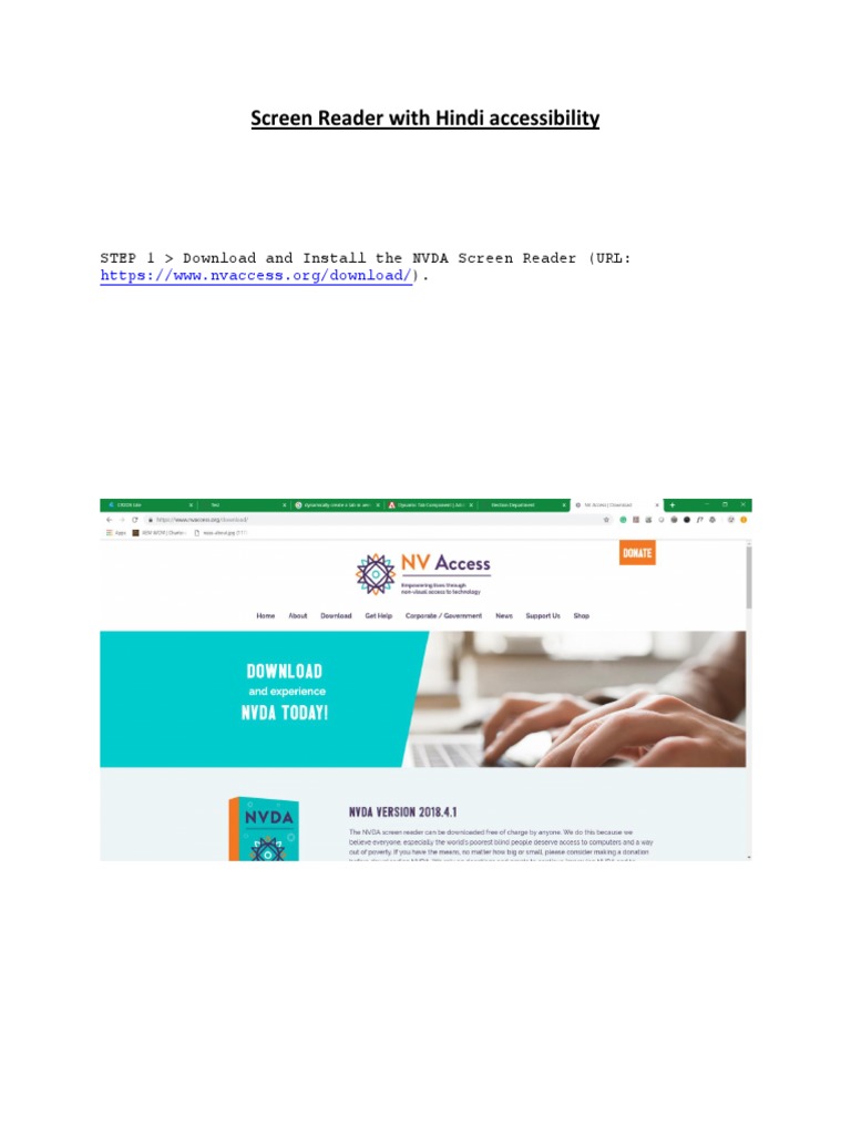 Screen Reader With Hindi Accessibility: STEP 1 Download and Install The ...