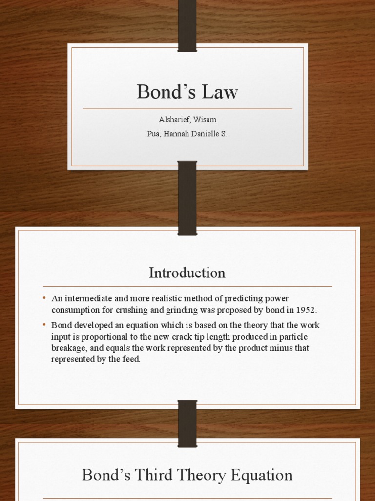 Bond's Law | PDF