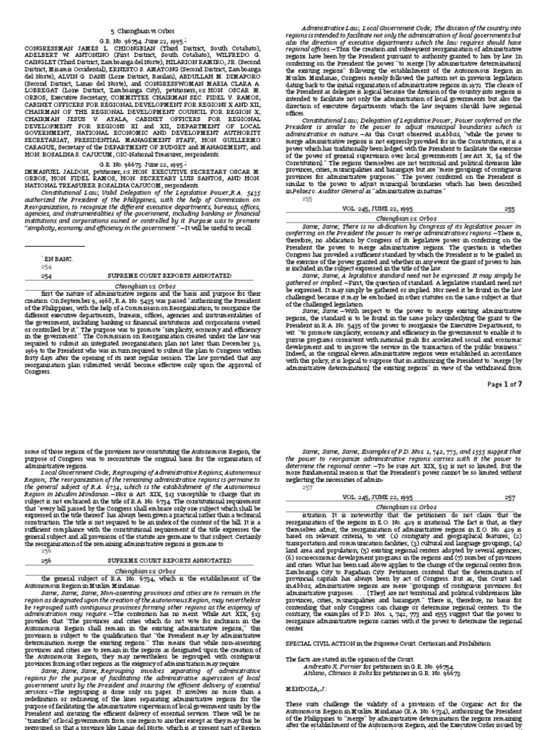 Chiongbian Vs Orbos | Download grátis PDF | Public Sphere | Government ...