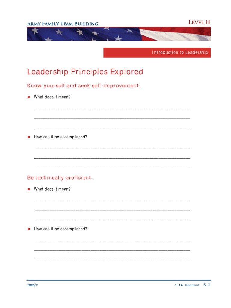 Leadership Principles for Army Teams | PDF | Cognition | Psychology