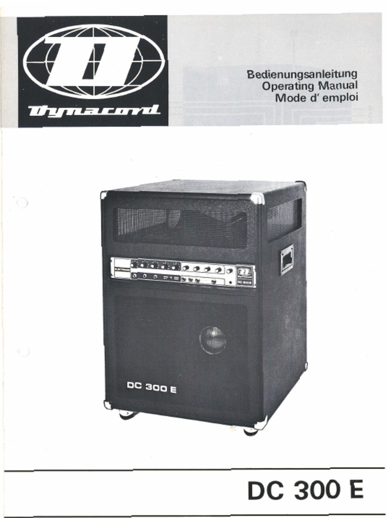 Dynacord DC300E Manual | PDF