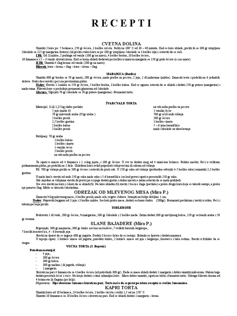 Recepti | PDF