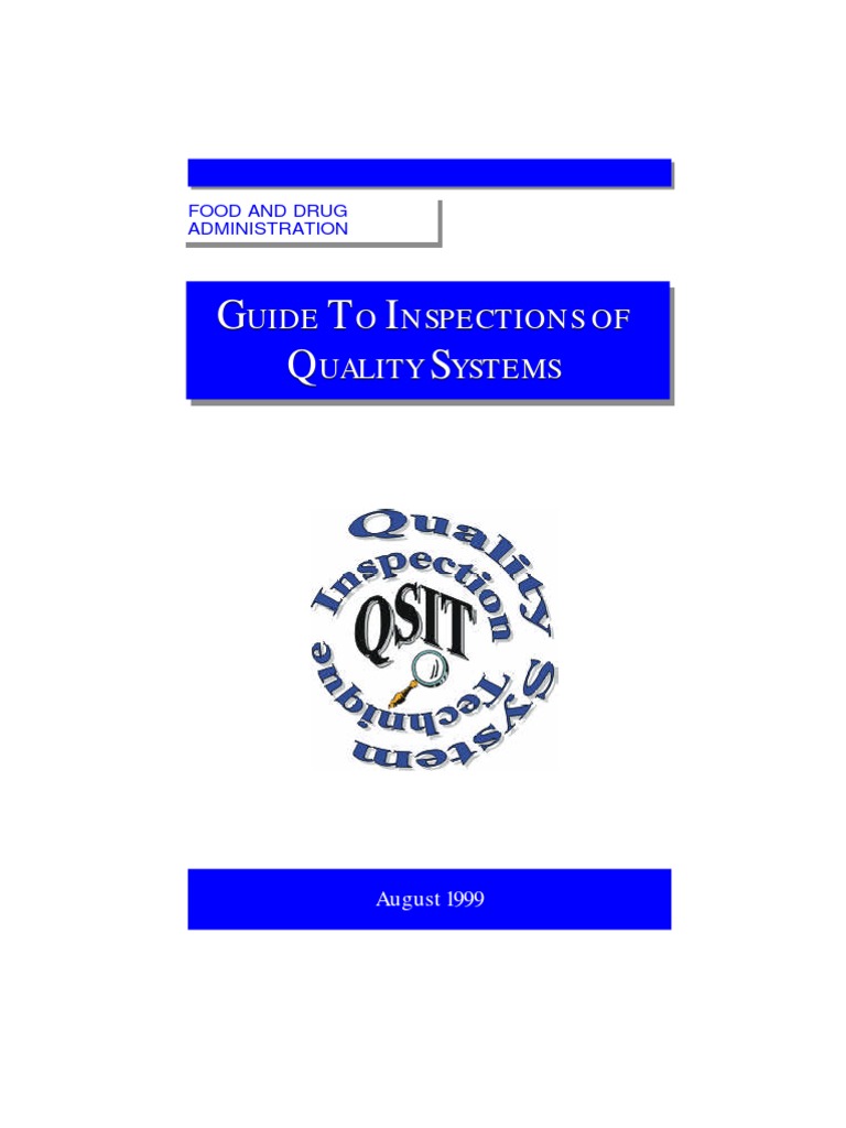 FDA QSIT Guideline | PDF | Quality Management System | Verification And ...
