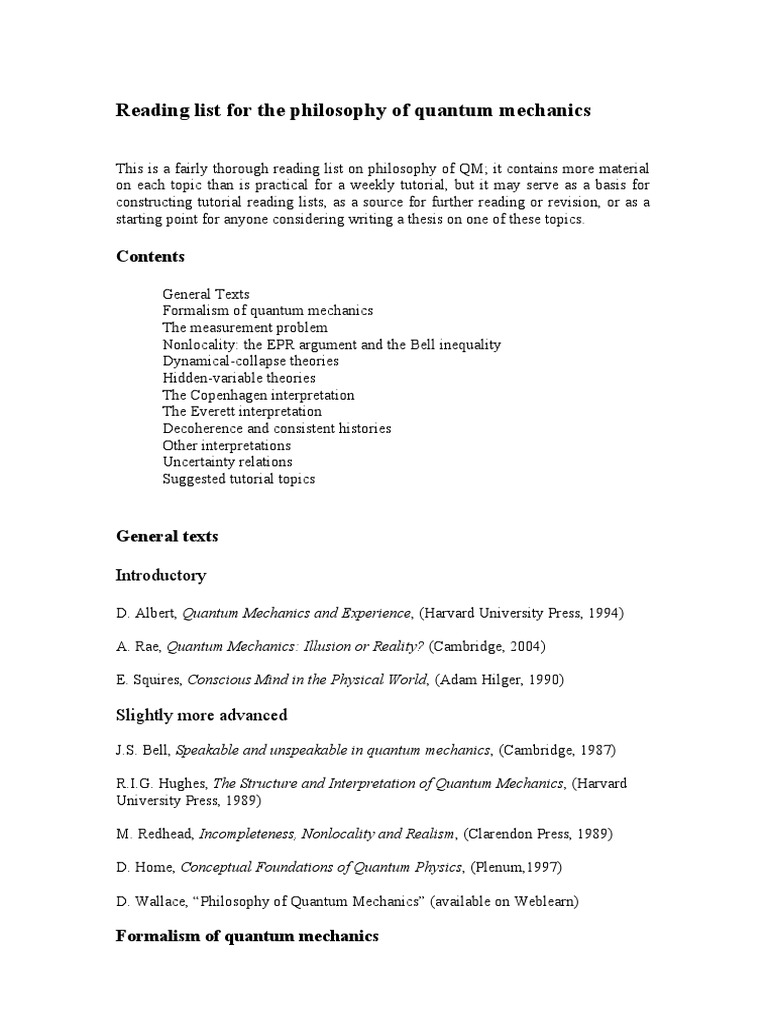 A Comprehensive Guide to the Philosophy of Quantum Mechanics: An ...