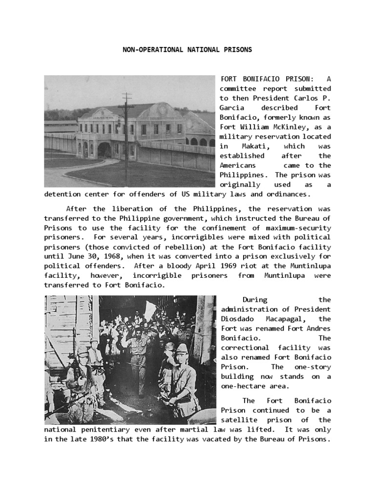 Non-Operational National Prisons | PDF | Penal Imprisonment | Prison