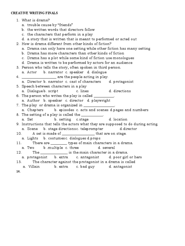 Creative Writing Finals | PDF