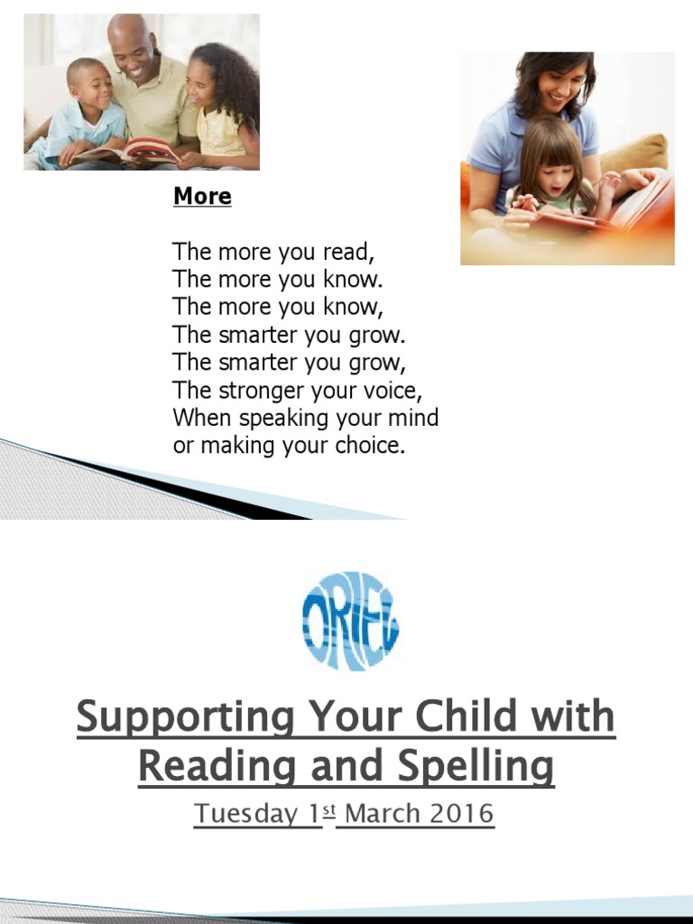 3 - 0 - Support Your Child With Reading Parent Event 010316 | PDF ...
