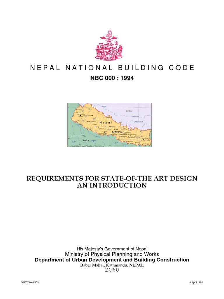 Nepal National Building Code: Requirements For State-Of-The Art Design ...
