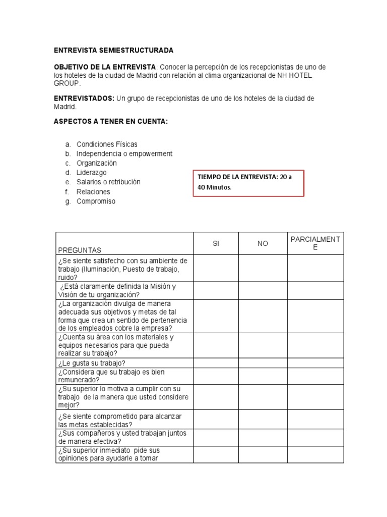 Entrevista Semiestructurada | PDF | Gestión de recursos humanos | Science