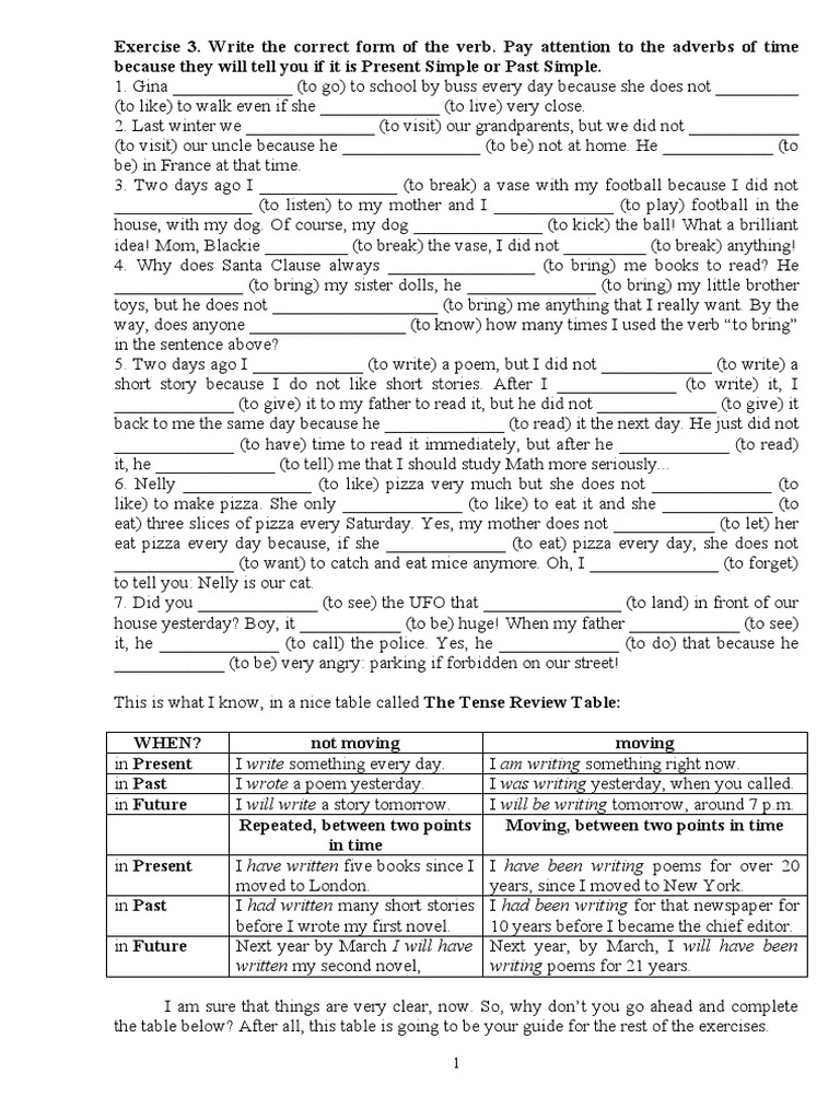 The Verb (Tenses) | PDF | Perfect (Grammar) | Grammatical Tense