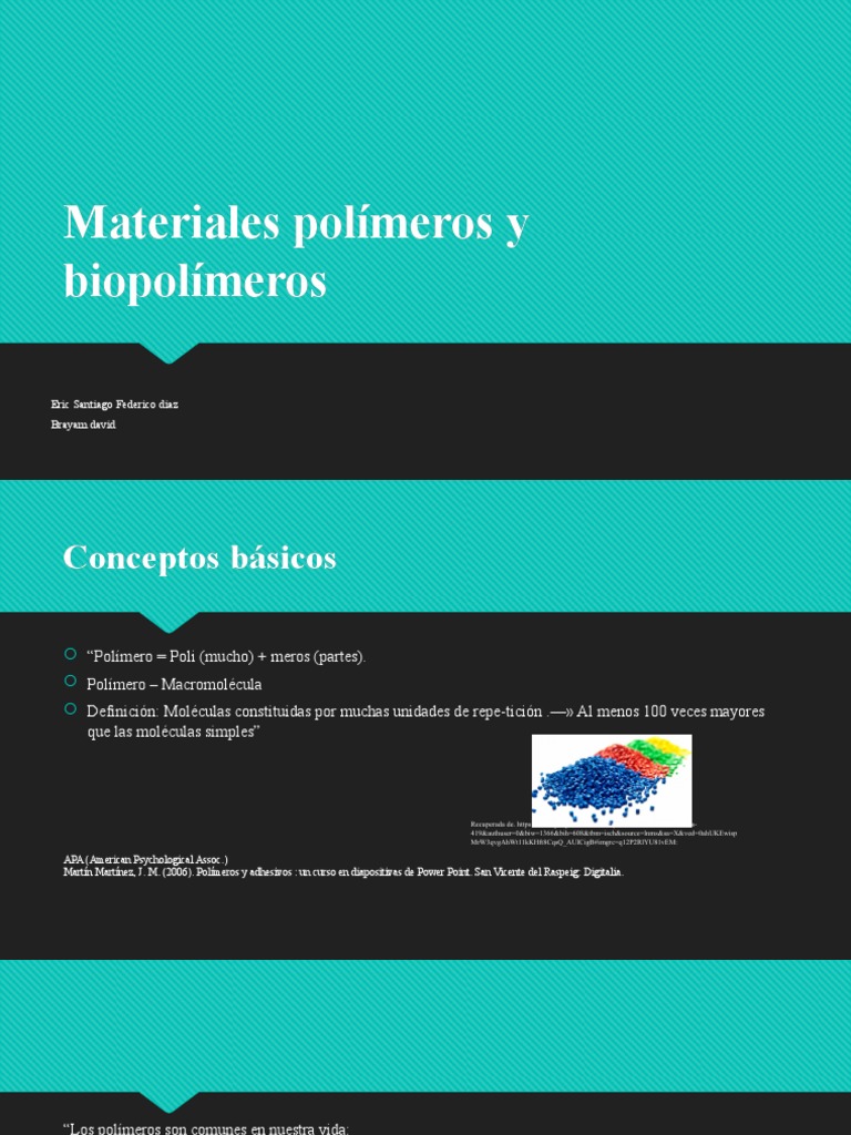 Materiales: Polímeros y Biopolímeros | PDF | El plastico | Polímeros
