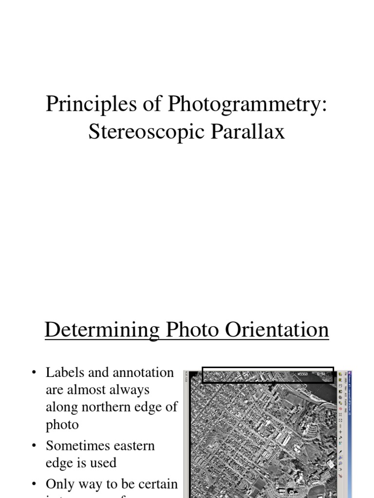 Principles of Photogrammetry: Stereoscopic Parallax | PDF | Stereoscopy ...