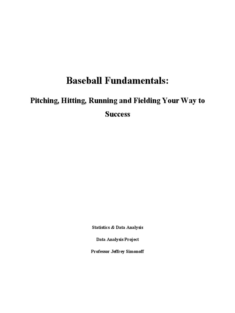 Baseball Fundamentals | PDF | Errors And Residuals | Dependent And ...