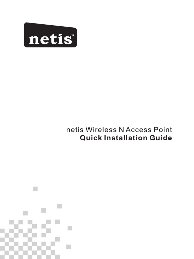 Netis WF2220 Quick Installation Guide V1.1 PDF | PDF