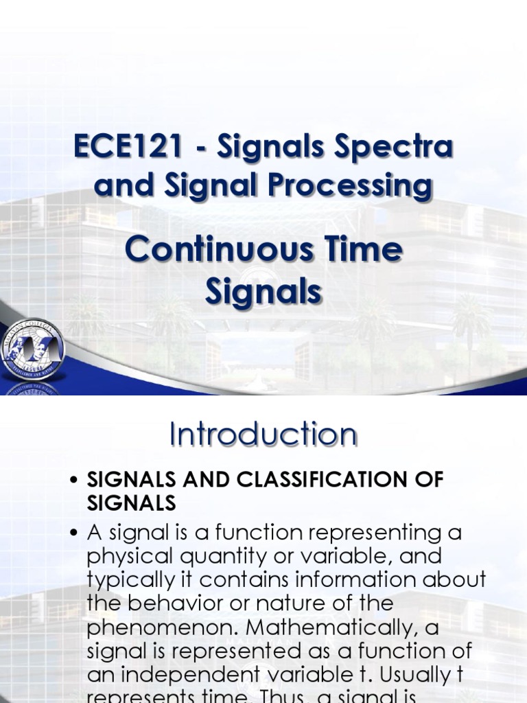 Understanding Signals: An Introduction to Signal Characteristics, Transformations, and Spectra ...