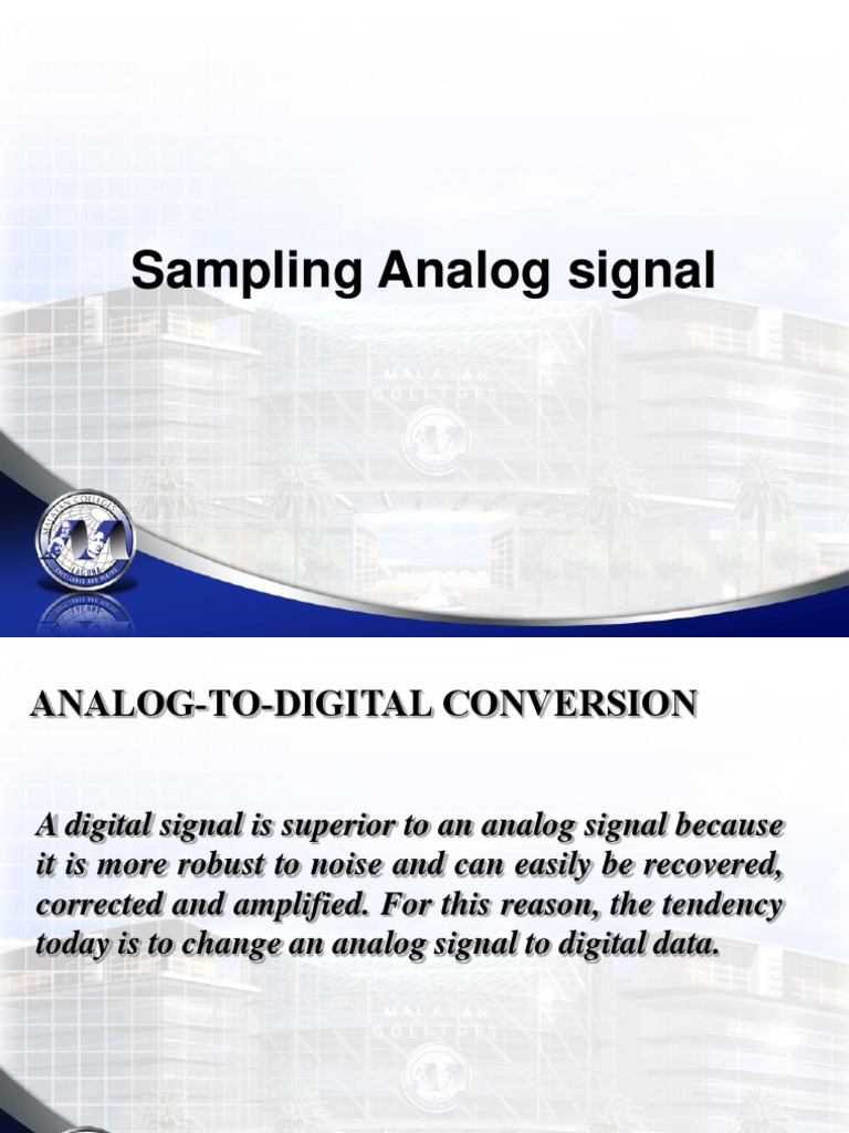 Sampling Analog Signal Pdf Sampling Signal Processing Bandwidth Signal Processing 8751